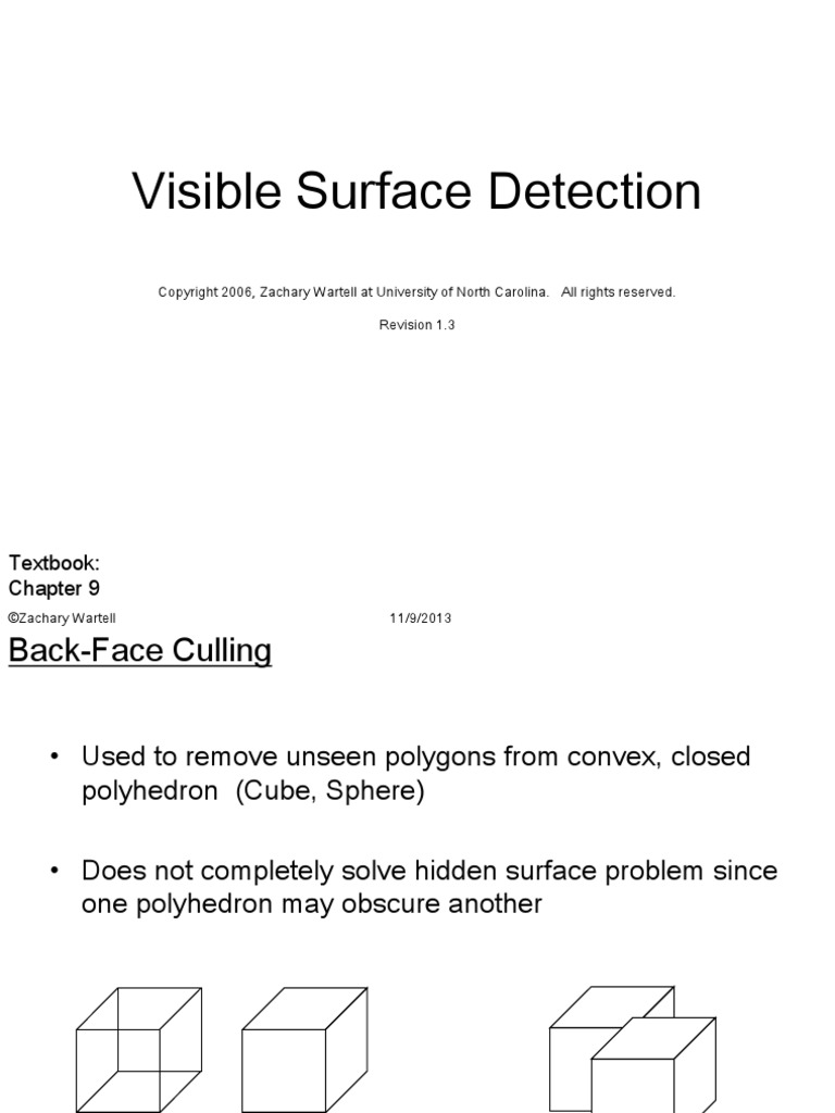 Itcs 4120 Visible Surface Detection Ppt Computer Graphics Graphics