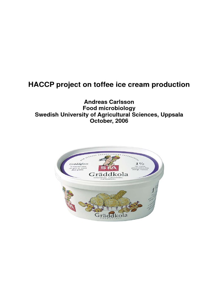 Haccp Ice Cream | PDF