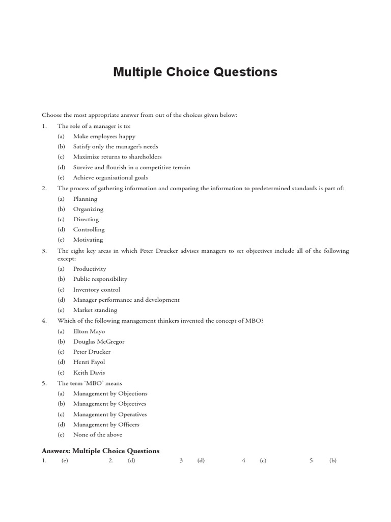 Vision, Mission and Objectives Multiple Choice Questions PDF | PDF