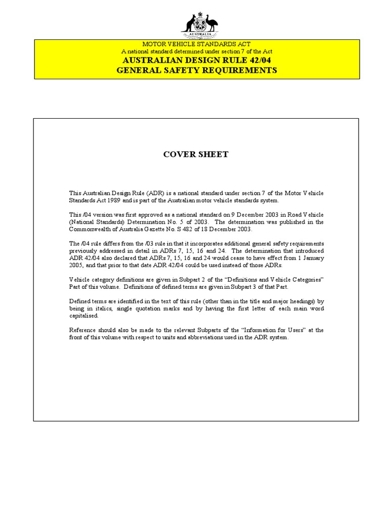 Adr Design Rules | PDF | Tire | Trailer (Vehicle)