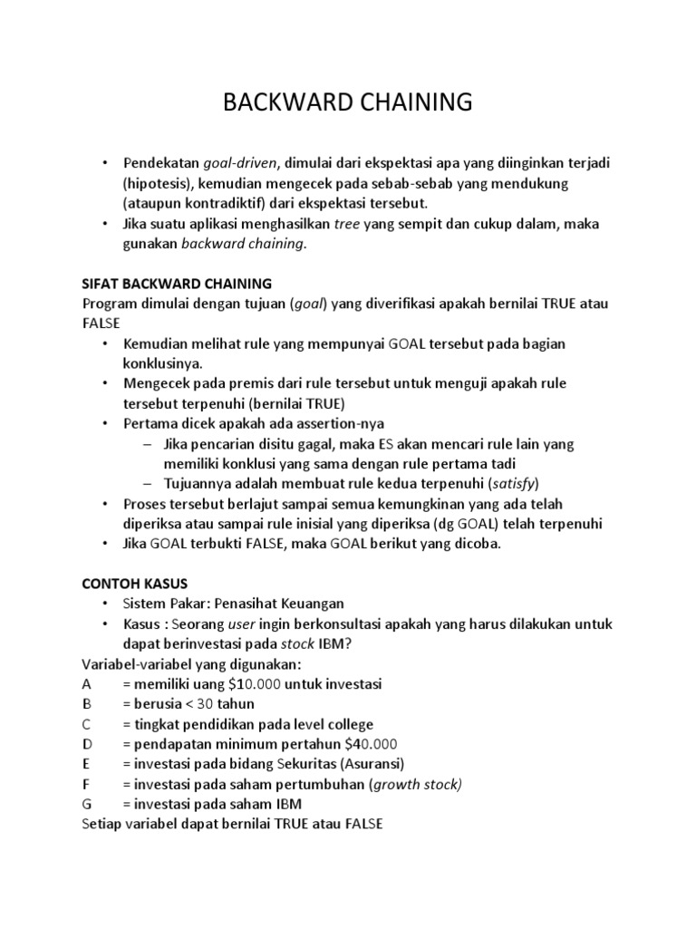 Backward Chaining | PDF