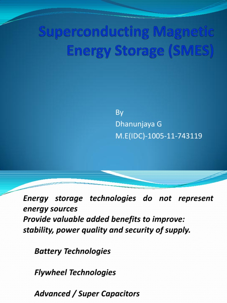 SMES Technologies for Energy Storage | PDF | Superconductivity | Energy ...