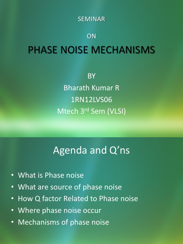 Understanding Phase Noise Mechanisms | PDF | Signal Processing ...