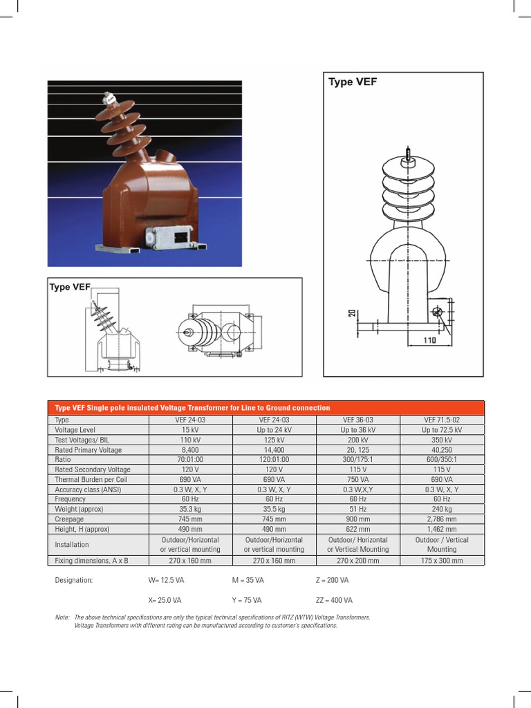Instrument Transformer Brochure | PDF | Transformer | Power Engineering