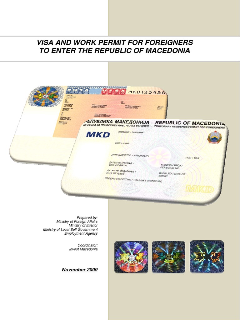 Macedonia Visa Permit PDF | Download Free PDF | Travel Visa | Employment