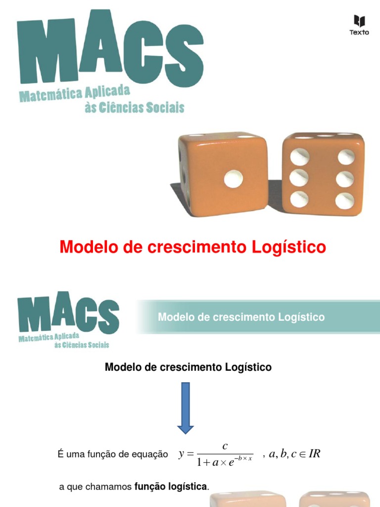 Modelo de Crescimento Logístico | PDF | Função logística | Função ...