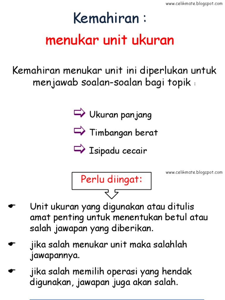 PERTUKARAN UNIT SUKATAN - PPSX | PDF