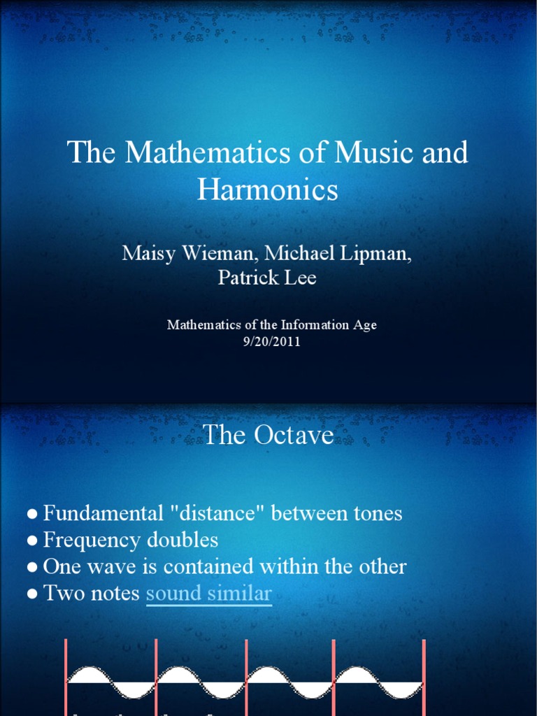 Mathematics Behind Music Theory | PDF | Harmonic | Interval (Music)