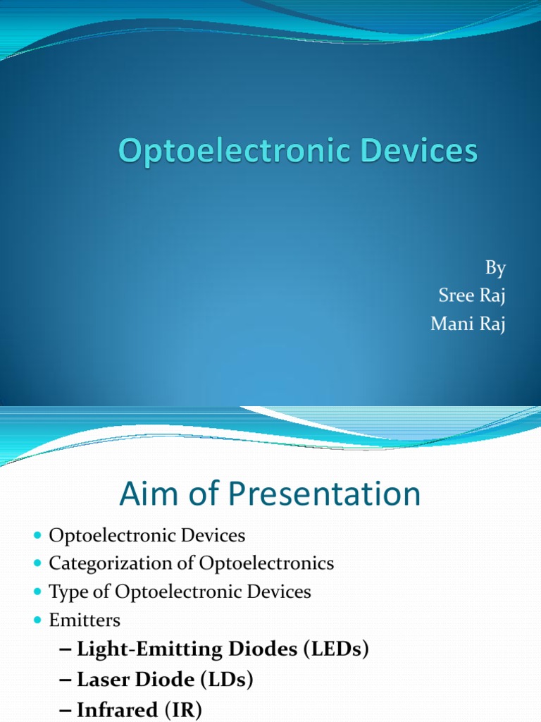 Optoelectronic Devices (Rahul Raj) | PDF | Light Emitting Diode | Infrared