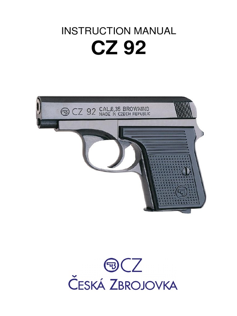 CZ 92.pdf | Handgun | Trigger (Firearms)