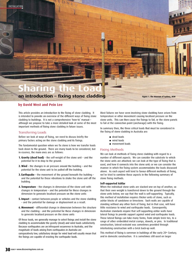 Stone Cladding Fixation 1 | PDF | Adhesive | Wall