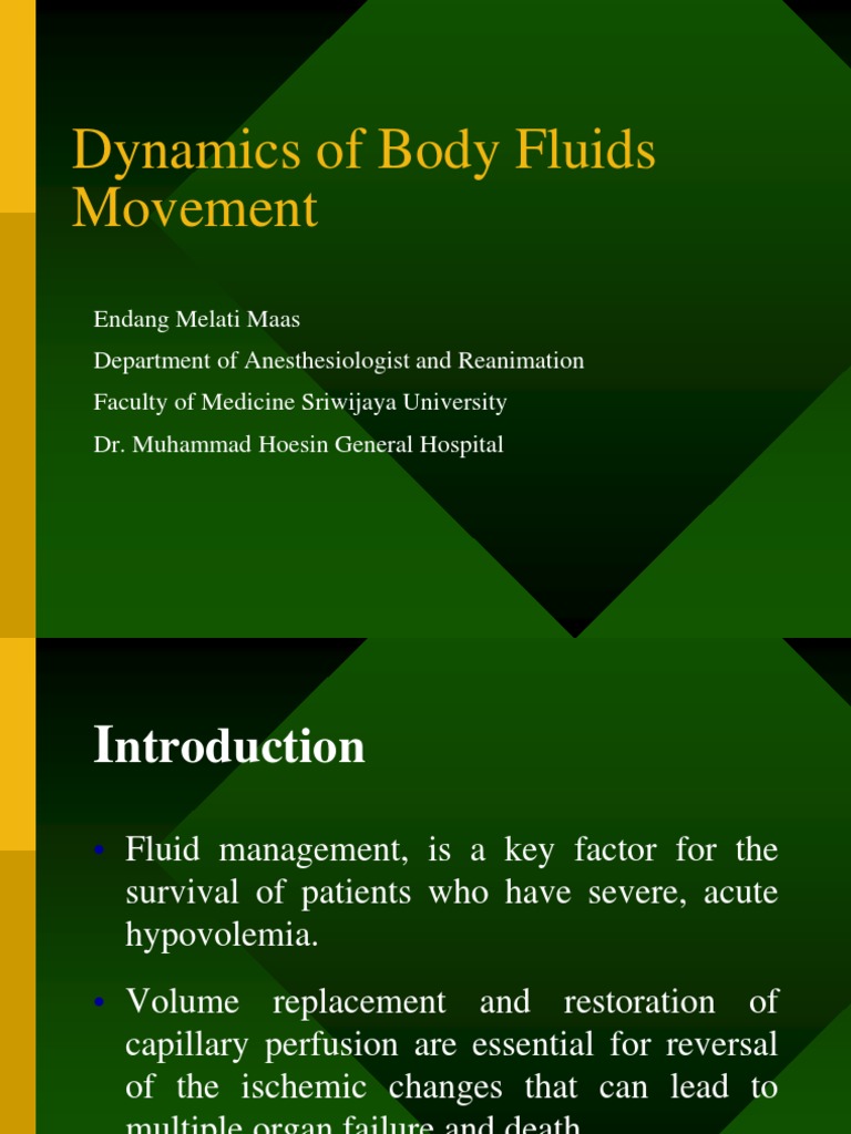 Dynamics of Body Fluids Movement | PDF | Osmosis | Science