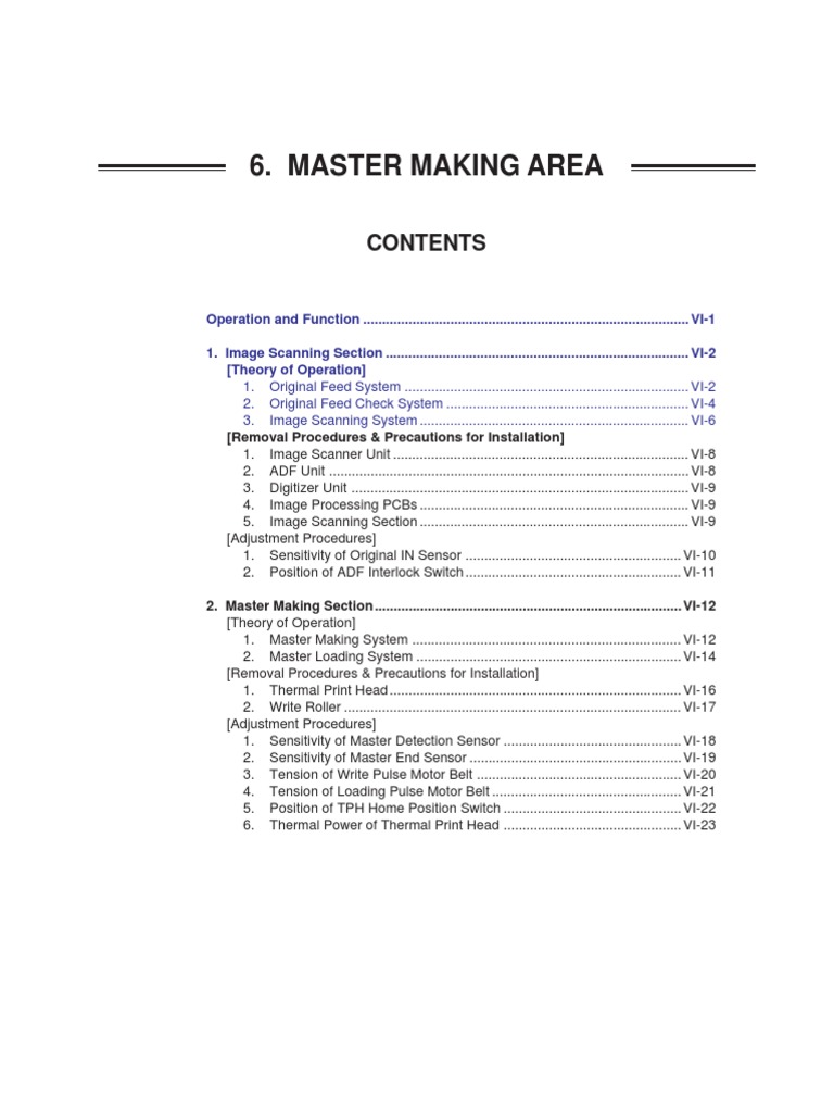 Master Making Area Operations Guide | PDF
