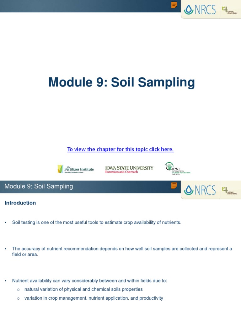 Chapter-9 Soil Sampling - Ver2 | PDF | Soil | Sampling (Statistics)