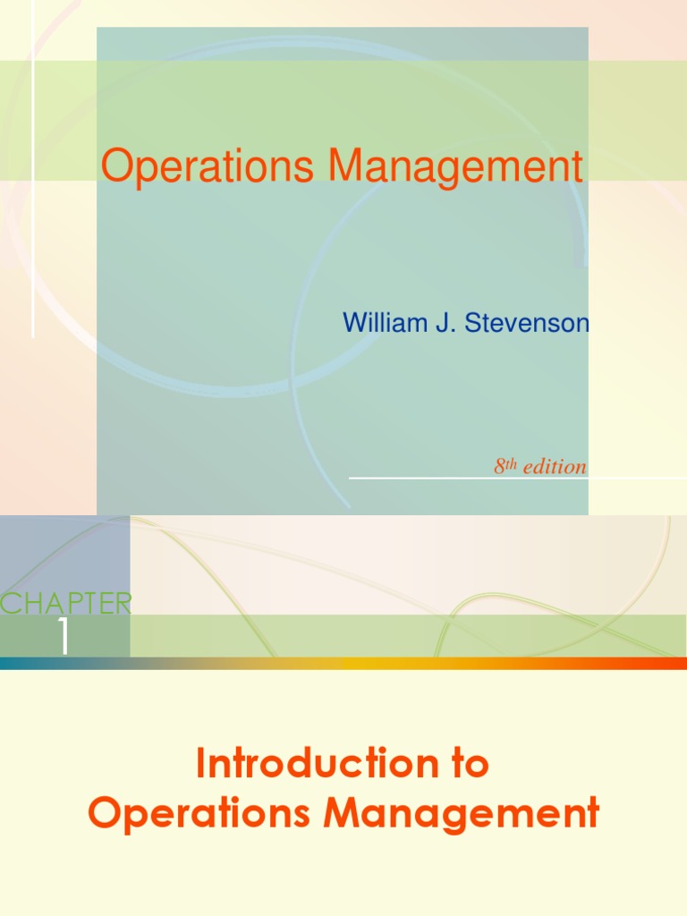 Operations Management: William J. Stevenson | PDF | Operations ...