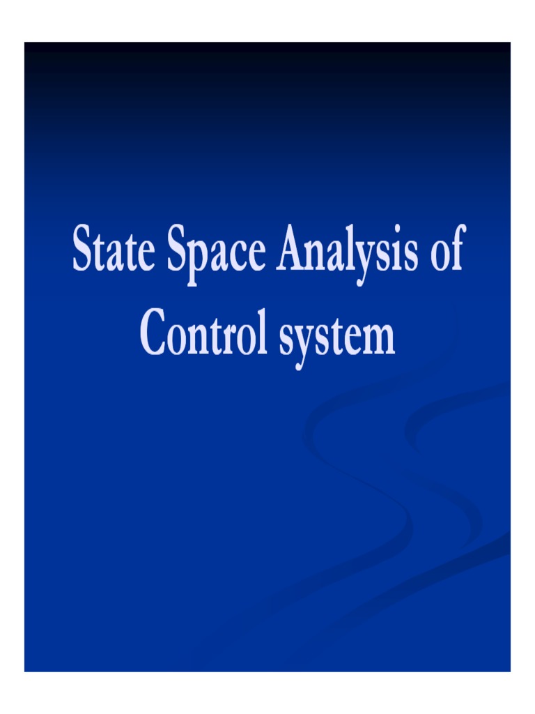 State Space Analysis of Control System PDF | PDF
