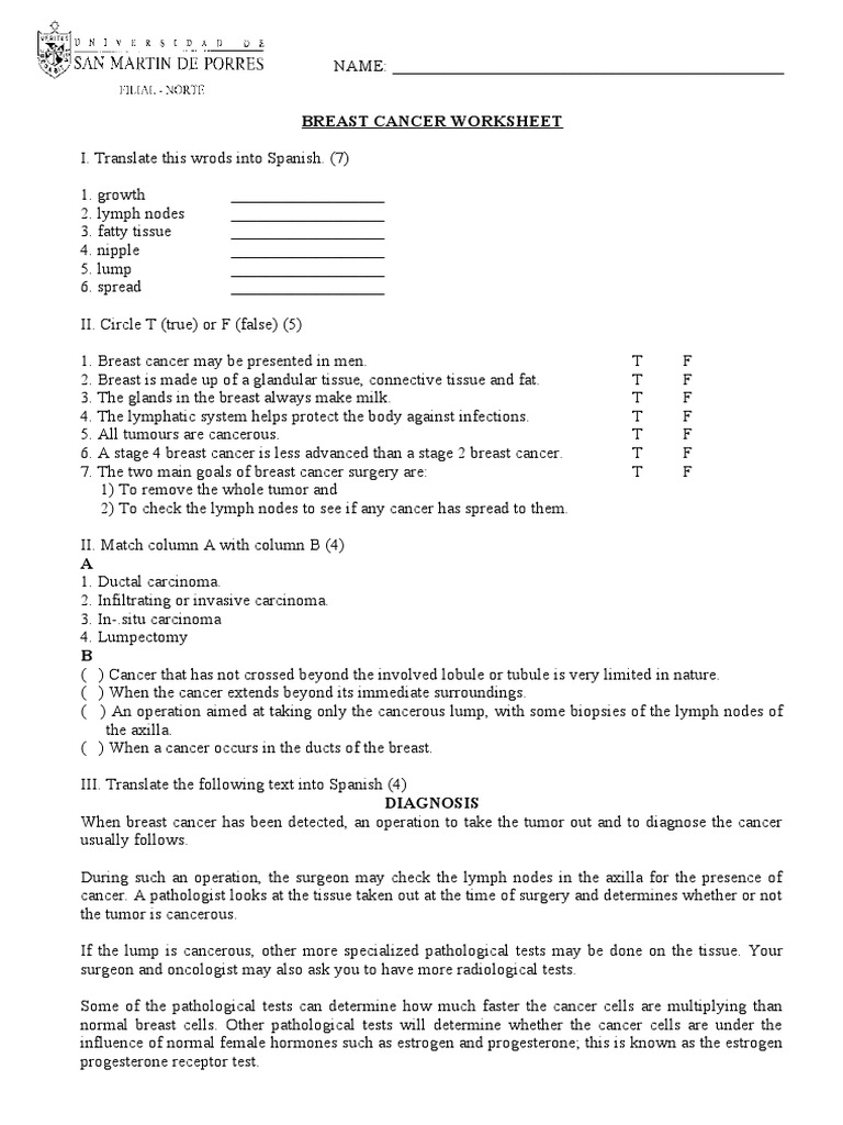 Breast Cancer Learning Guide | PDF