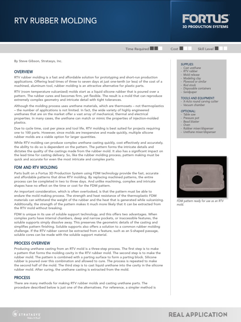 RTV Molds Using RP | PDF | Casting (Metalworking) | Polyurethane