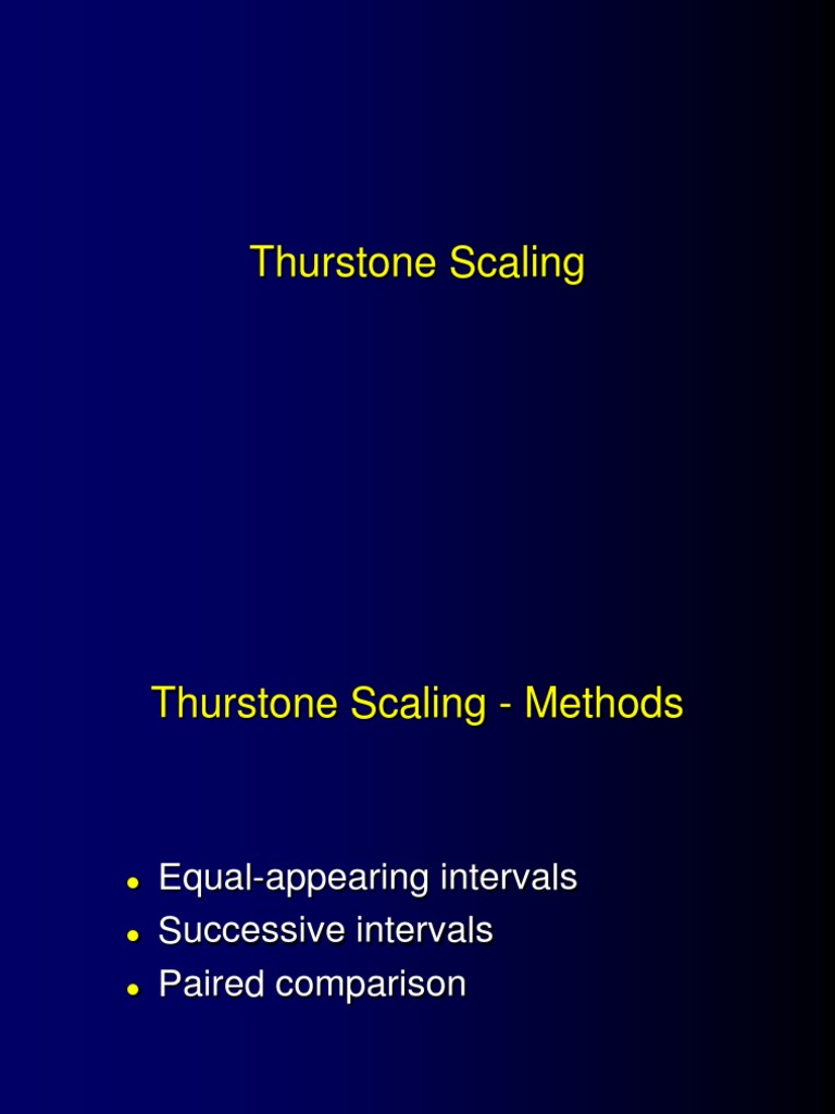 Thurstone Scaling | PDF | Median | Statistics