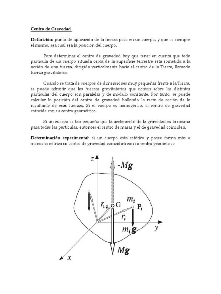 Centro de masa, centro de gravedad, centroide.docx | Centro de masa ...