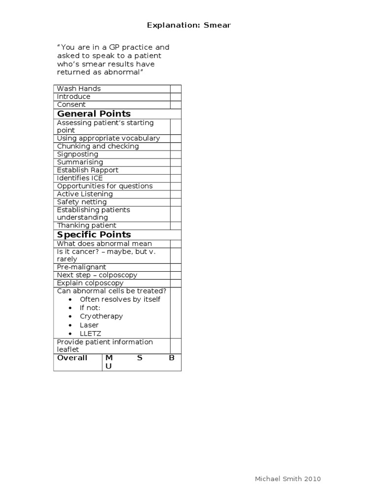 Abnormal Smear Results Explained | PDF | Self-Improvement | Wellness