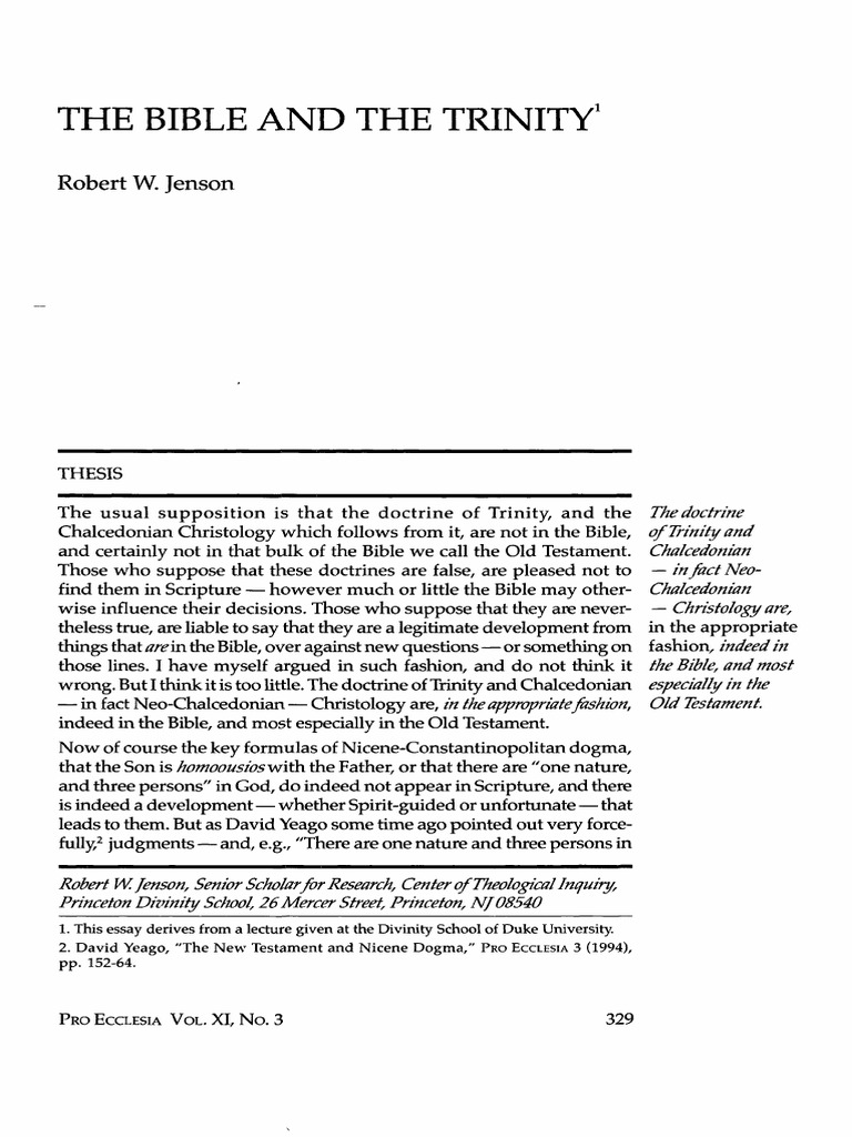 The Bible and The Trinity | PDF | Trinity | Copyright