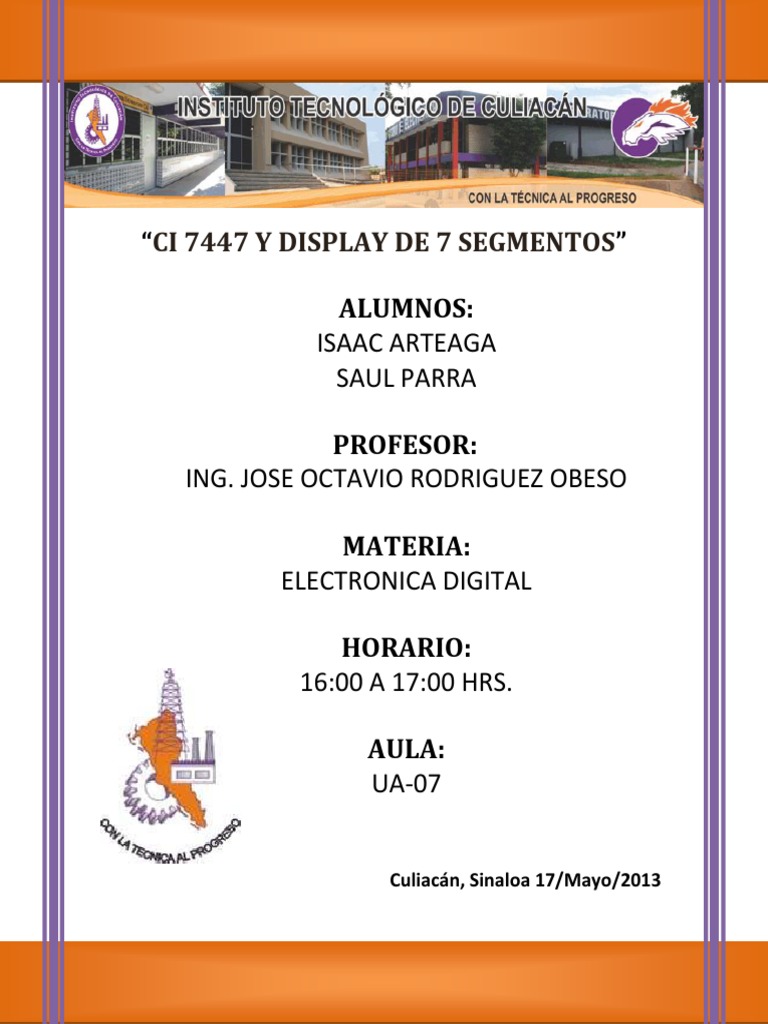 CI7447 Y Display de 7 Segmentos. | PDF | Decimal codificado en binario ...