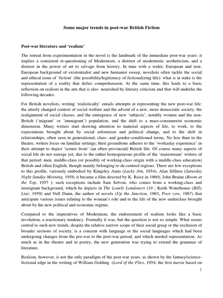 Contemporary British Fiction PDF | PDF | Narration | Novelists