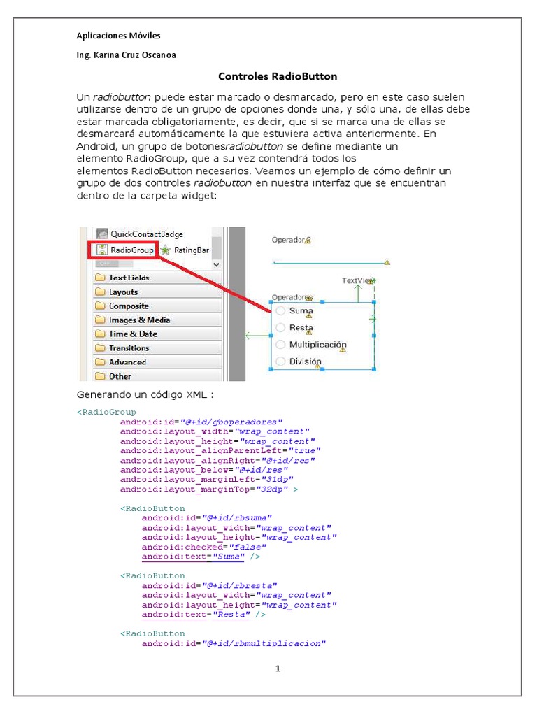 Controles RadioButton para Android | PDF | Android (sistema operativo ...