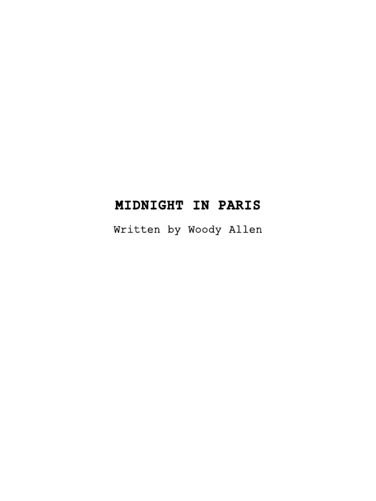 Midnight in Paris Script | PDF | Foreign Language Studies