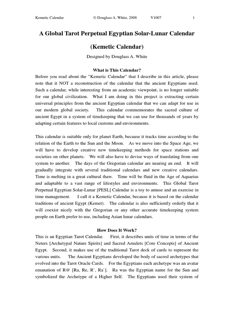 Kemetic PDF | PDF | Calendar | Isis