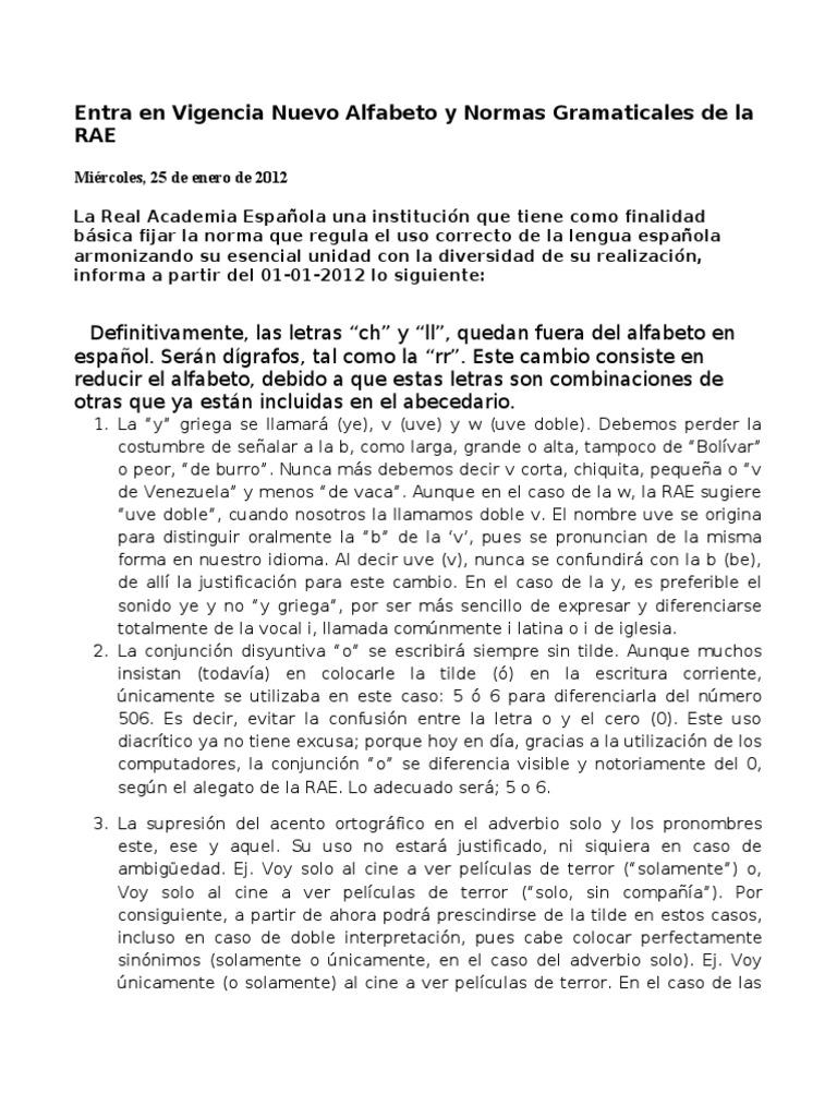 Nuevas Normas Gramaticales RAE 2022 | PDF | Alfabeto | Comillas