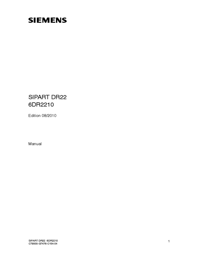 Manual SIPART DR22 PDF | PDF | Power Supply | Input/Output