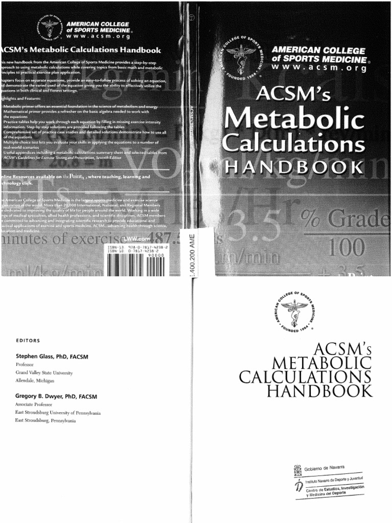ACSM Metabolic Calculation