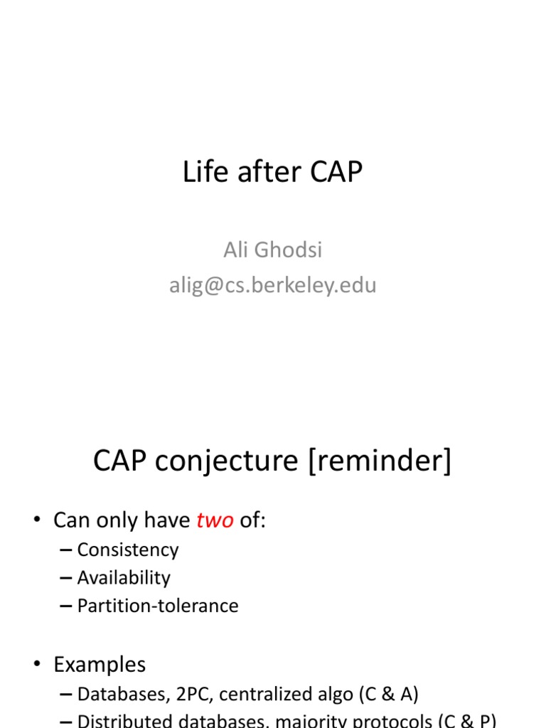 Brewer Conjecture (CAP) | PDF | Concurrent Computing | Databases
