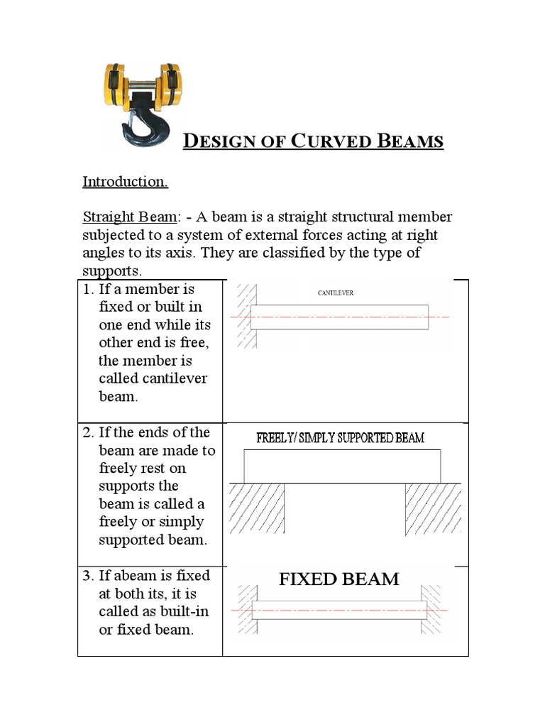 Design of Curved Beams PDF | Download Free PDF | Beam (Structure) | Bending