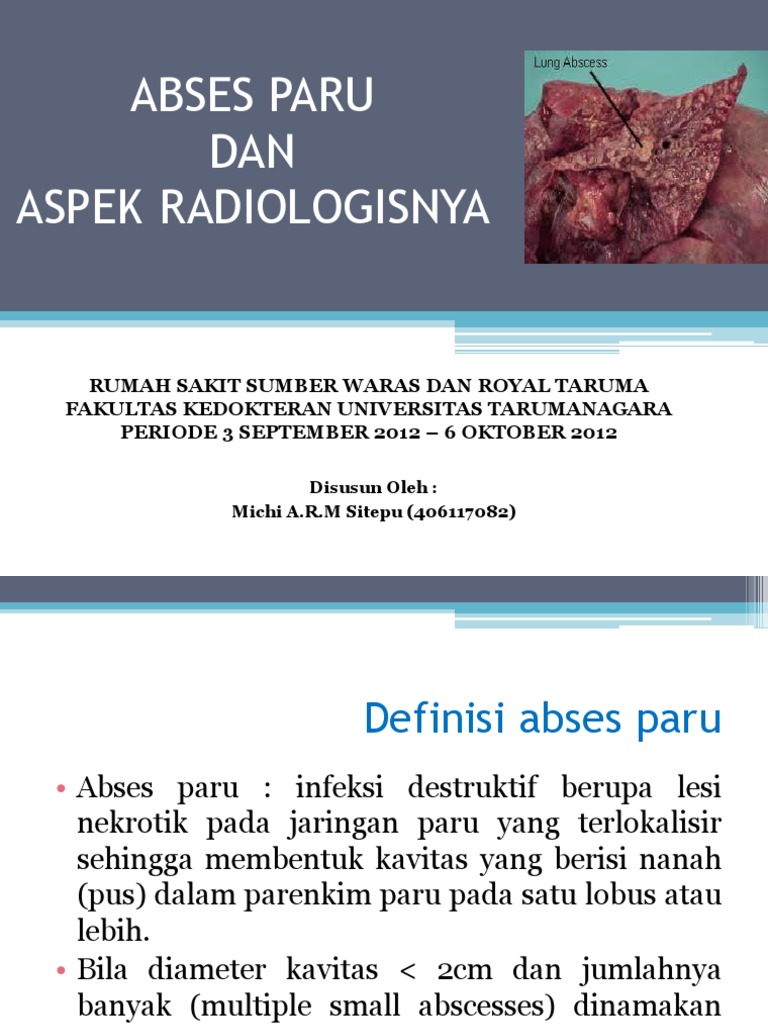 Referat Abses Paru | PDF | Sains & Matematika