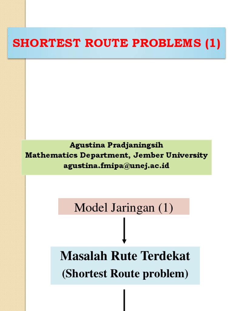 3 Shortest Route Problems Asiklis | PDF