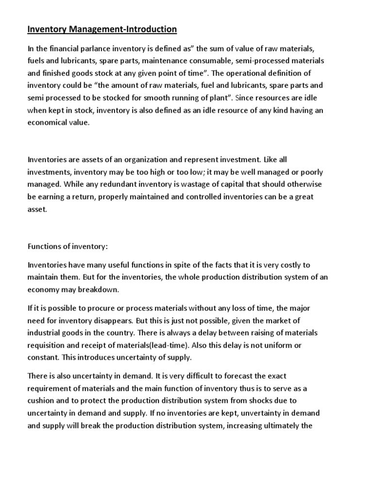 Essentials of Inventory Management | PDF | Inventory | Capital (Economics)