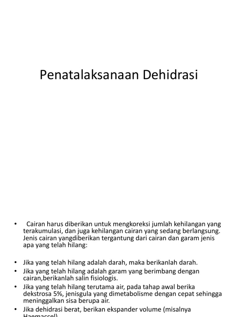 Penatalaksanaan Dehidrasi | PDF