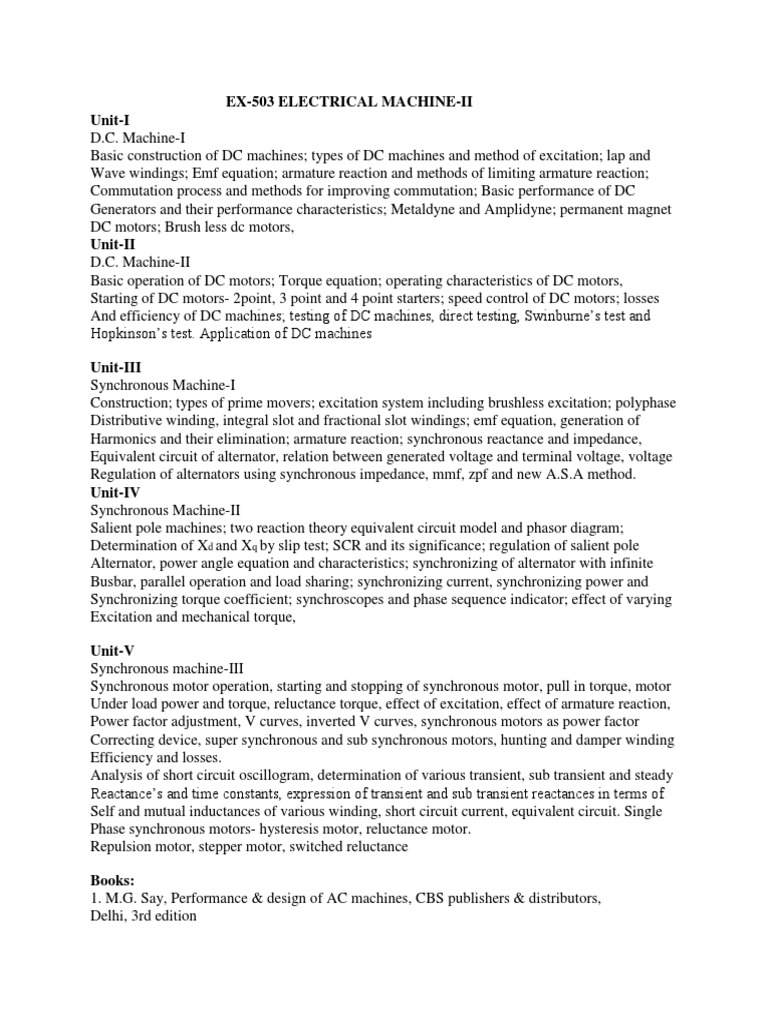 Emec II | PDF | Electric Motor | Electrical Impedance