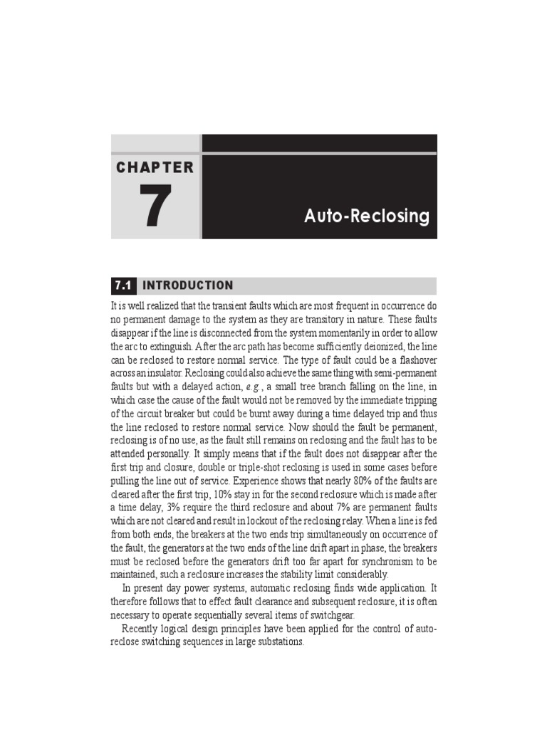 Auto Reclosing Concepts | PDF | Relay | Electric Arc