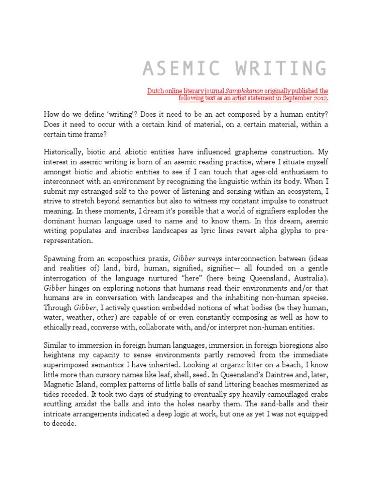 Asemic Writing | PDF | Cognitive Science | Epistemology