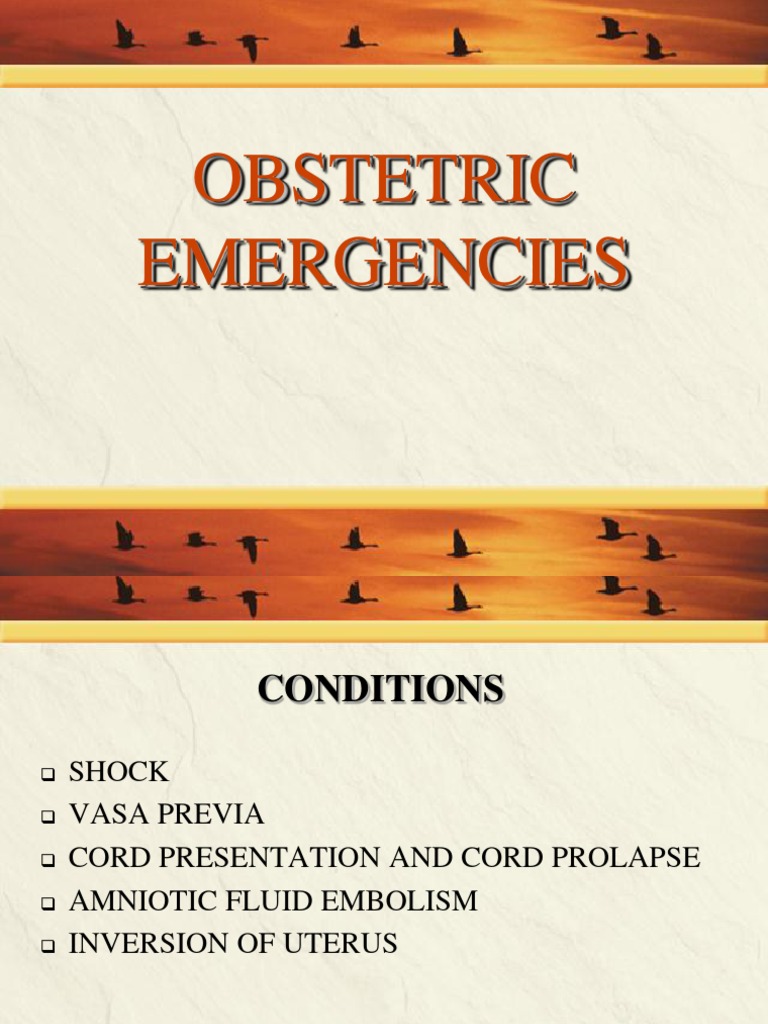 Obstetric Emergencies | PDF | Shock (Circulatory) | Childbirth