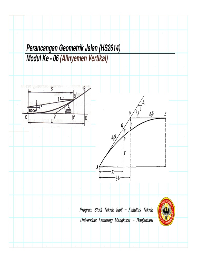 Perancangan Geometrik Jalan - Alinyemen Vertikal | PDF