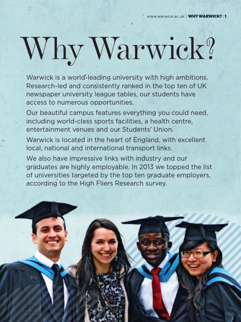 Prospectus Warwick University | PDF | Coventry | Internship