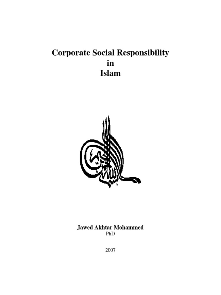 CSR in ISLAM - MohammedJ PDF | PDF | Corporate Social Responsibility ...