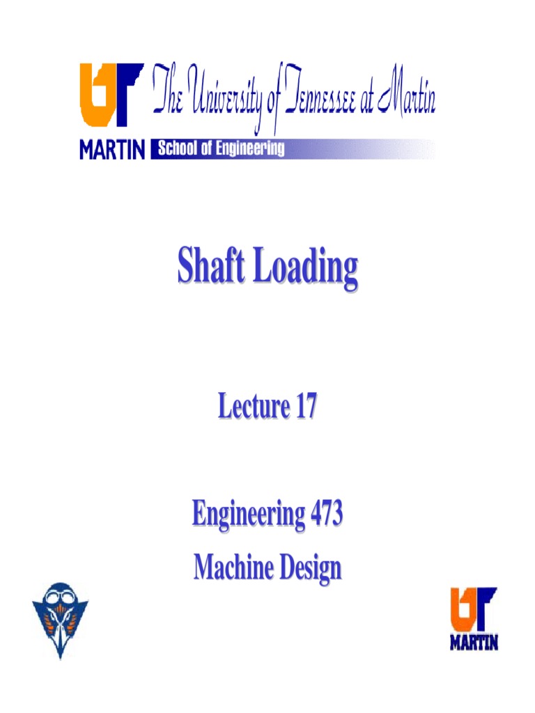 Lecture 17 Shaft Loading PDF | PDF | Gear | Mechanical Engineering