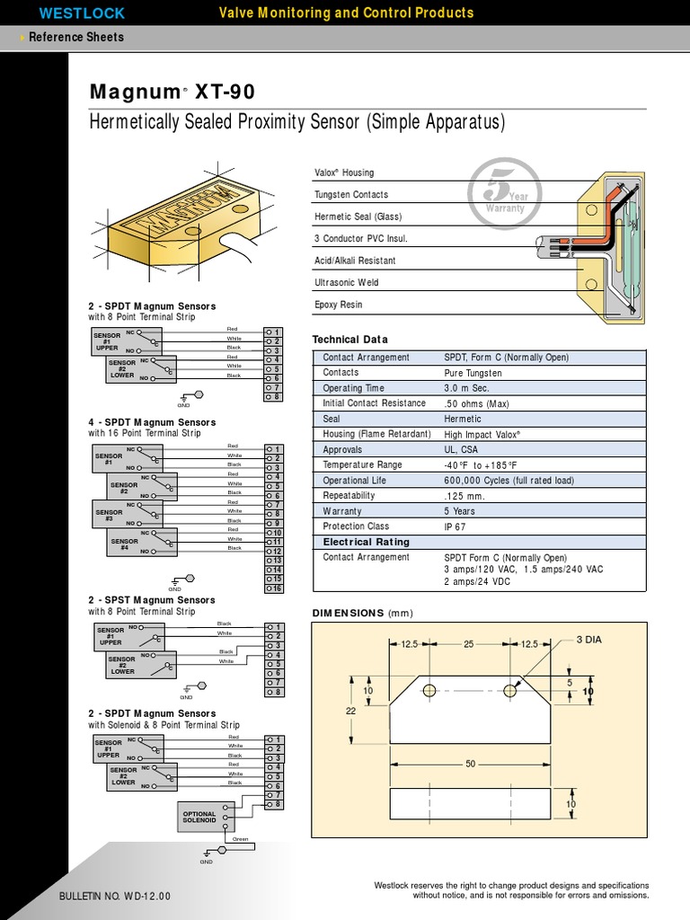 Westlock XT-90 Proximity Sensor Guide | PDF