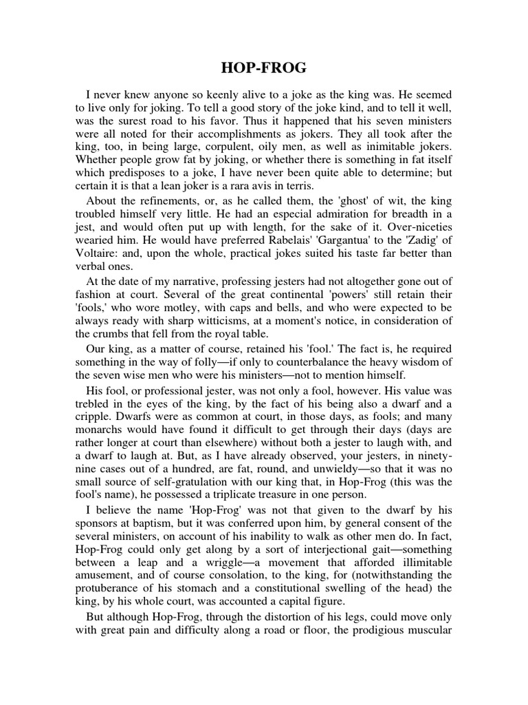 Hop Frog | PDF | Jester